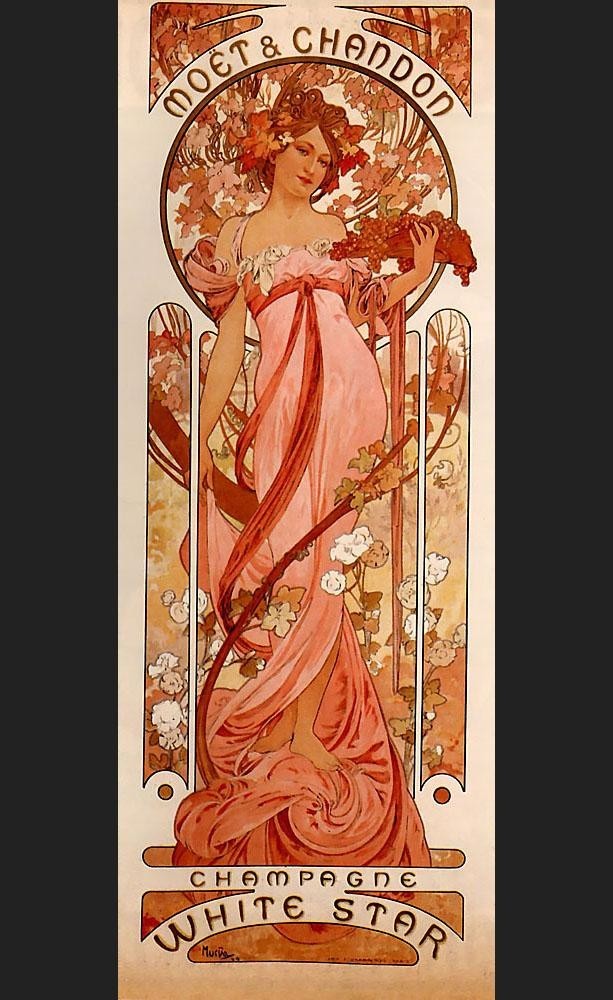 Alphonse Maria Mucha Moet and Chandon White Star Painting | Best ...