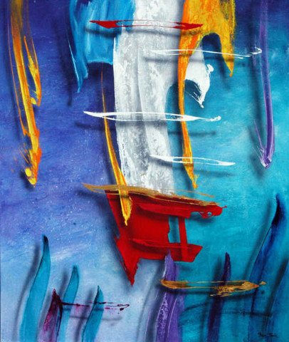 Ben Stack White Rain Painting | Best Paintings For Sale