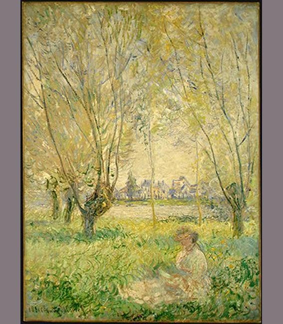 Claude Monet Woman under the Willows Painting | Best Paintings For Sale
