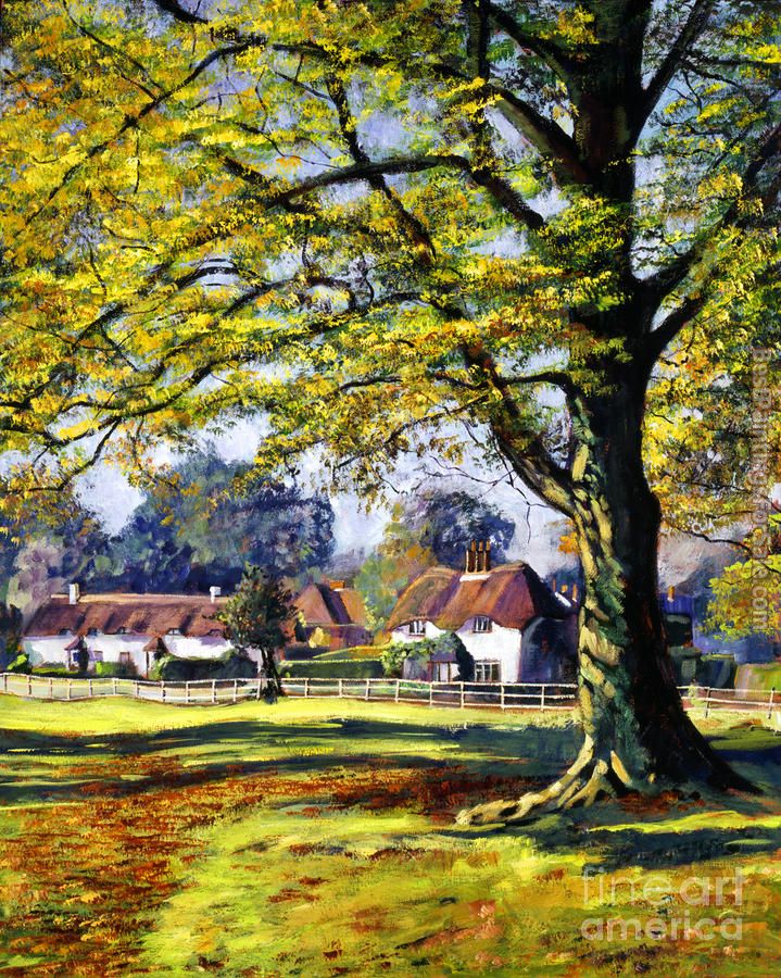 David Lloyd Glover english village Painting | Best Paintings For Sale