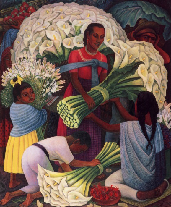 Diego Rivera The Flower Vendor Painting | Best Paintings For Sale