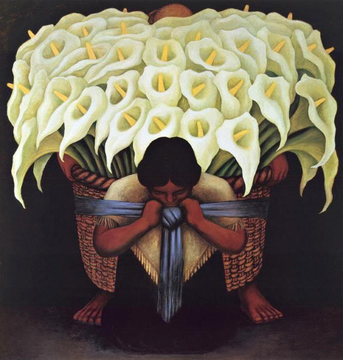 Diego Rivera flower carrier Painting | Best Paintings For Sale