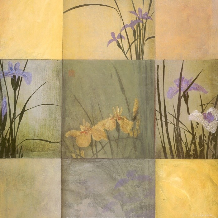 Don Li-Leger Iris Nine Patch I Painting | Best Paintings For Sale