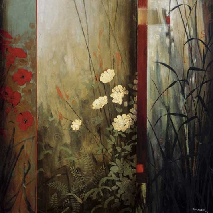 Don Li-Leger Rainforest Poppies Painting | Best Paintings For Sale
