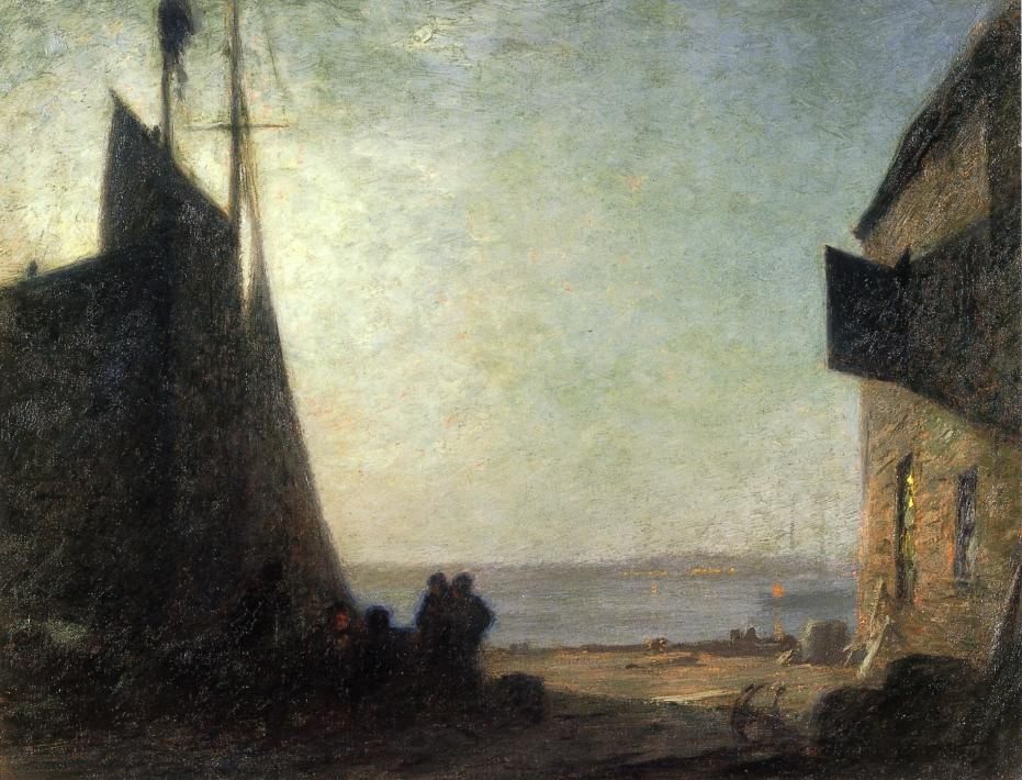 Edward Henry Potthast Moonlight Painting | Best Paintings For Sale