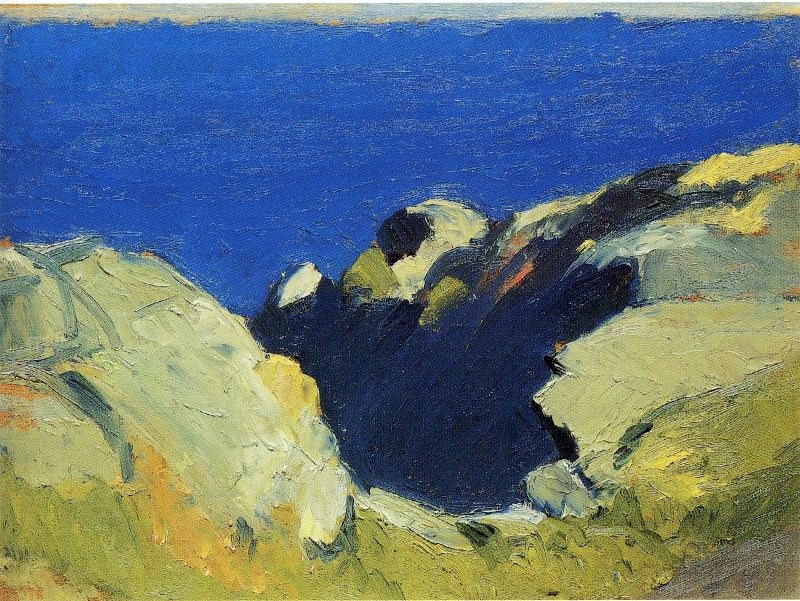 Edward Hopper Rocks and Sea Painting | Best Paintings For Sale