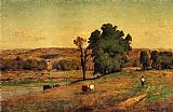 George Inness Landscape with Cattle Painting | Best Paintings For Sale