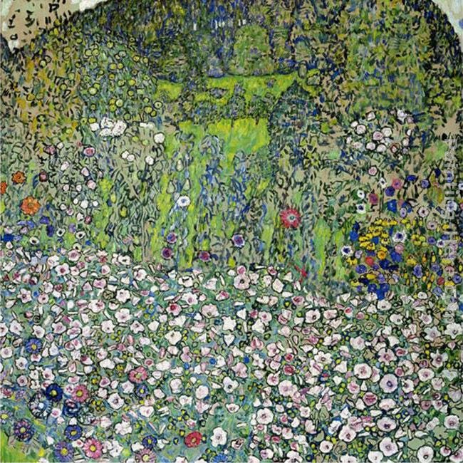 Gustav Klimt Garden Landscape with Hilltop Painting | Best Paintings ...