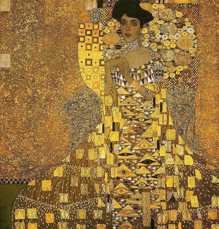 Gustav Klimt Portrait of Adele Bloch (gold foil) Painting | Best ...