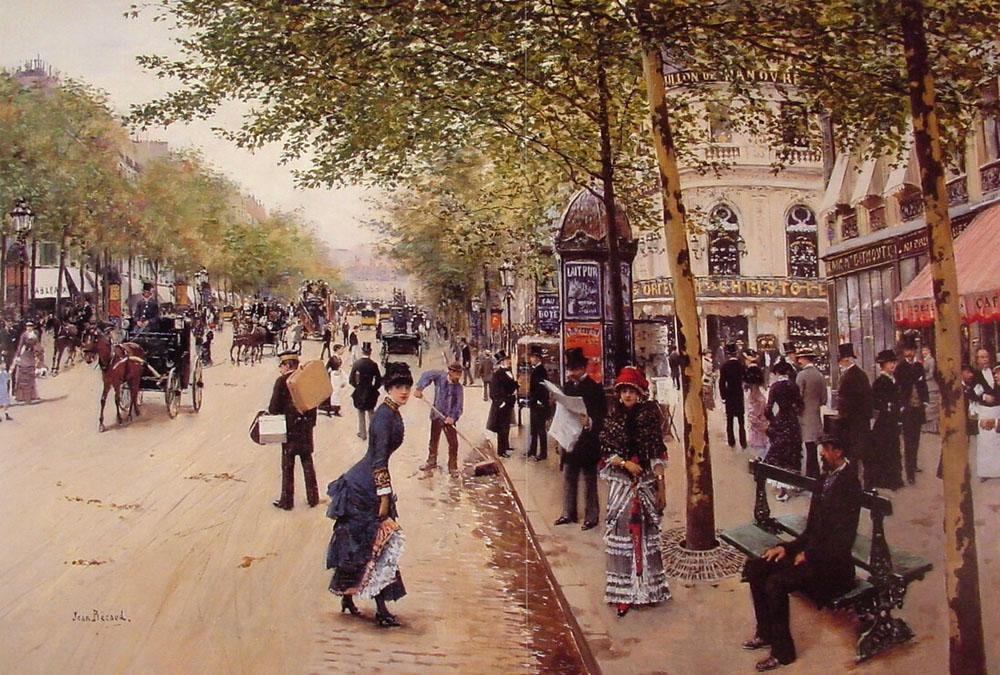 Jean Beraud Boulevard des capucines Painting | Best Paintings For Sale