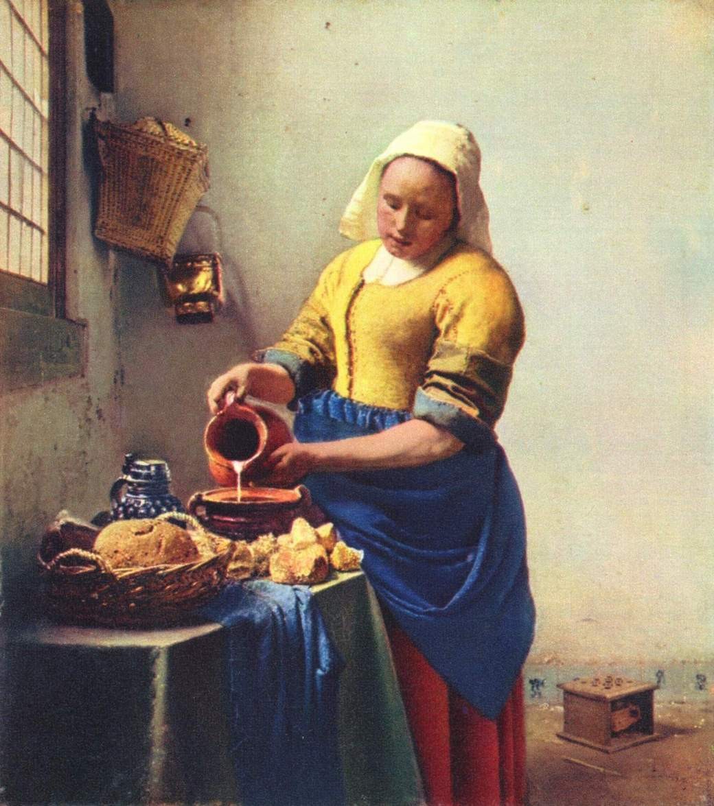Johannes Vermeer the Milkmaid Painting | Best Paintings For Sale