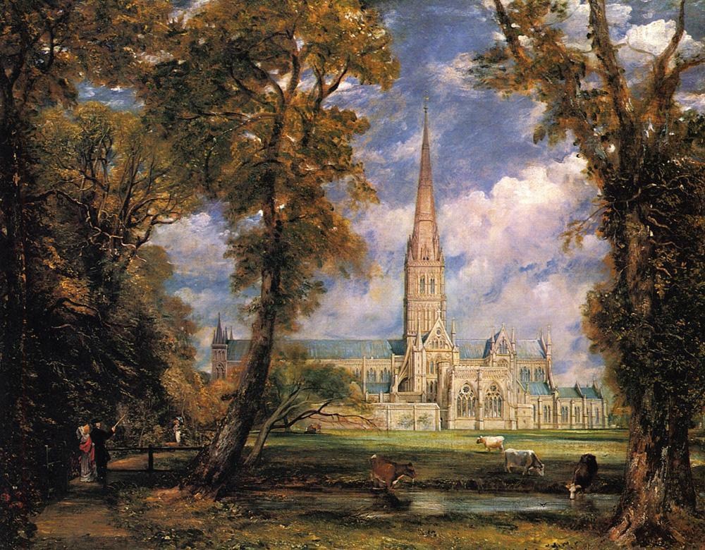 John Constable Salisbury Cathedral from the Bishops' Grounds Painting ...