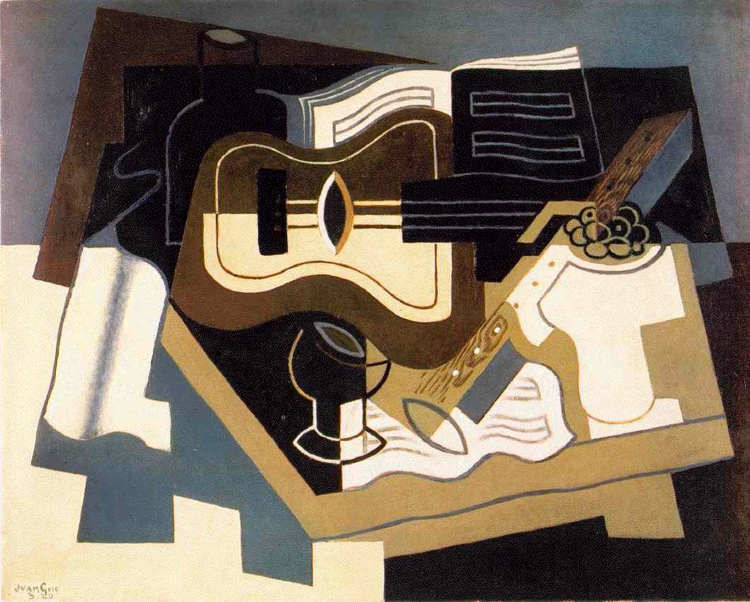Juan Gris Harlequin with Guitar Painting | Best Paintings For Sale