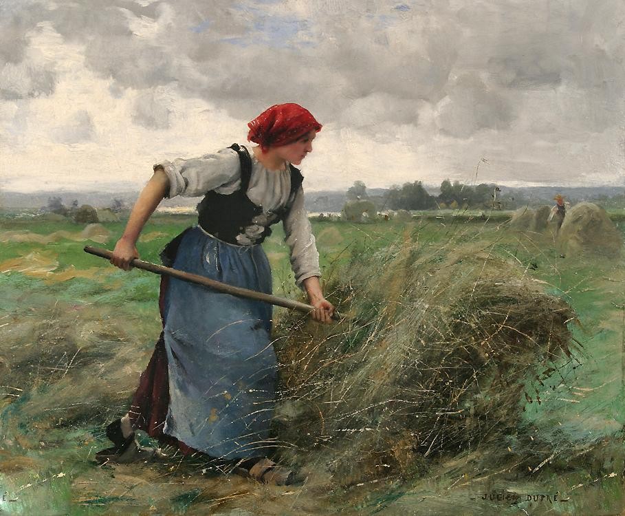 Julien Dupre La faneuse Painting | Best Paintings For Sale