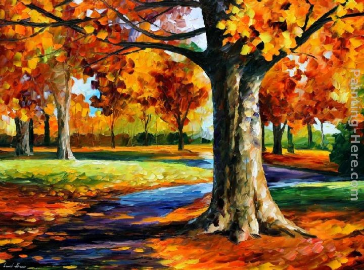 Leonid Afremov BRISTOL FALL Painting | Best Paintings For Sale