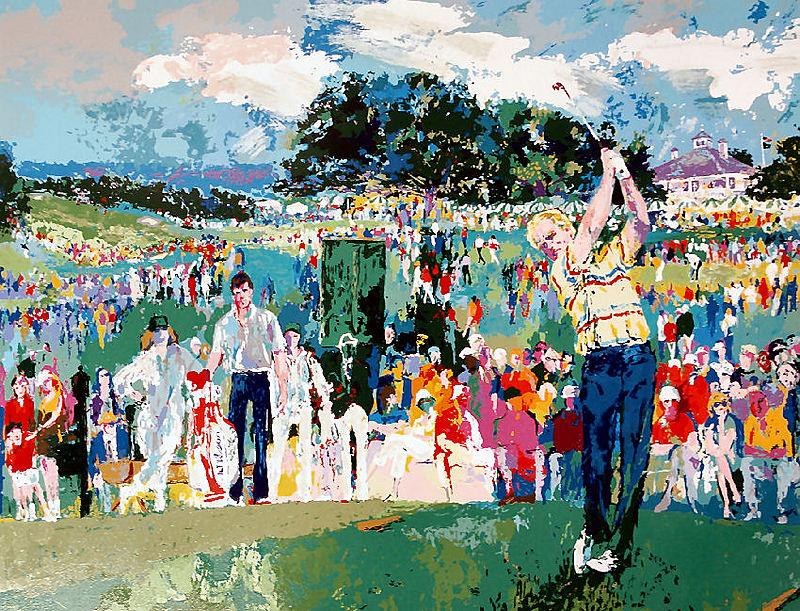 Leroy Neiman April at Augusta Painting | Best Paintings For Sale