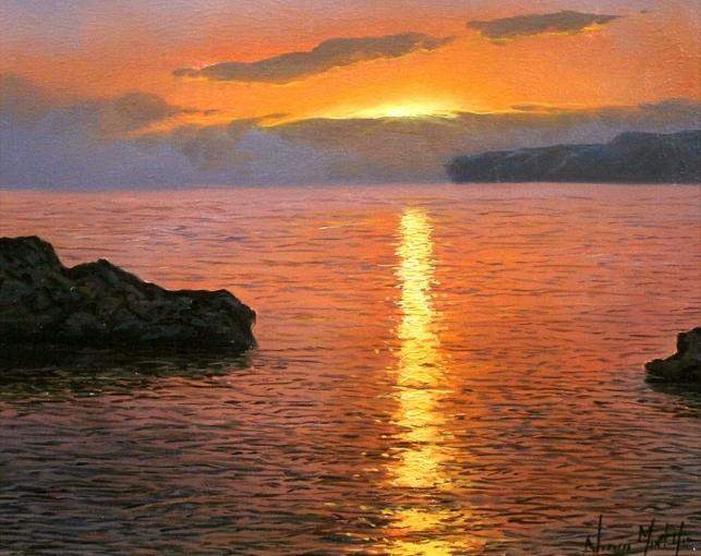 Navarro Montllor CALOR DE LA SALIDA DEL SOL Painting | Best Paintings ...