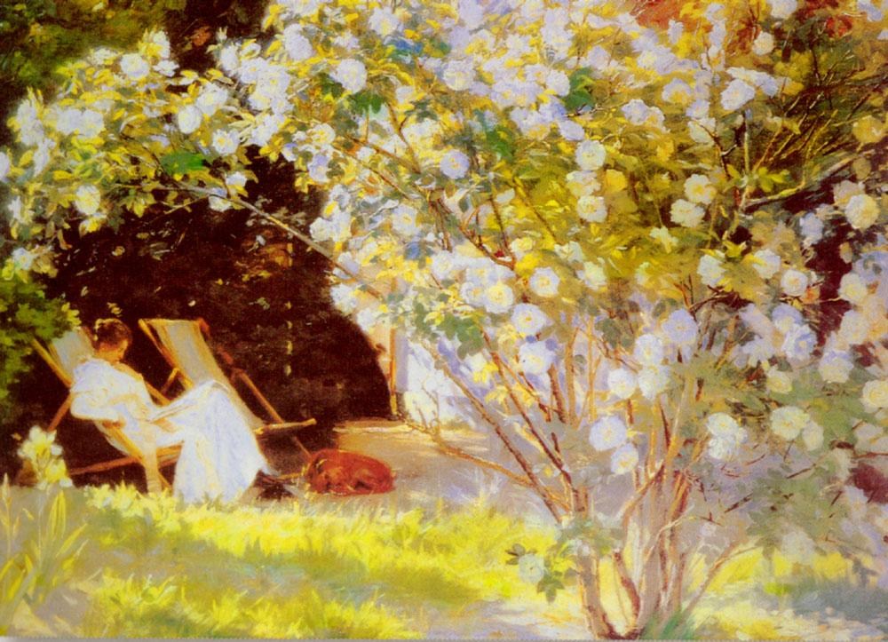 Peder Severin Kroyer Les Roses Painting | Best Paintings For Sale