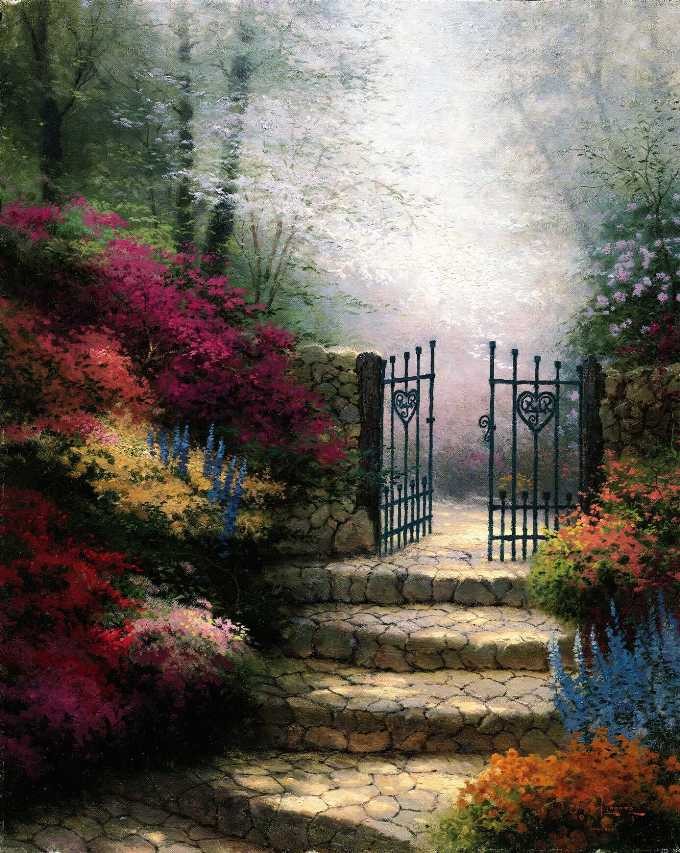 Thomas Kinkade Garden Of Promise Painting | Best Paintings For Sale
