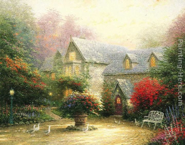 Thomas Kinkade The Blessings Of Spring Painting | Best Paintings For Sale