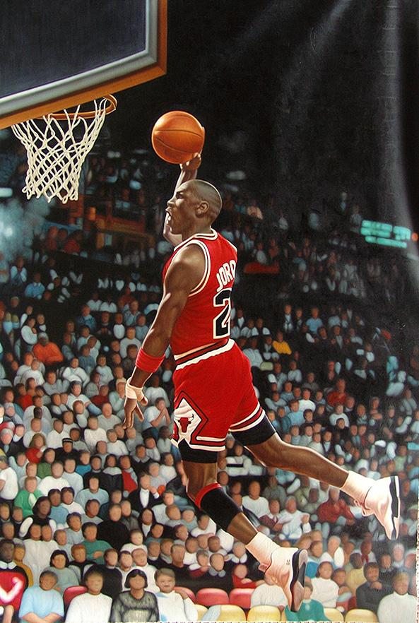 Unknown Artist Michael Jordan NBA Painting | Best Paintings For Sale