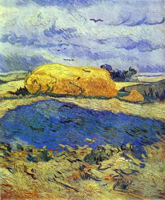 Vincent van Gogh Haystack in Rainy Day Painting | Best Paintings For Sale