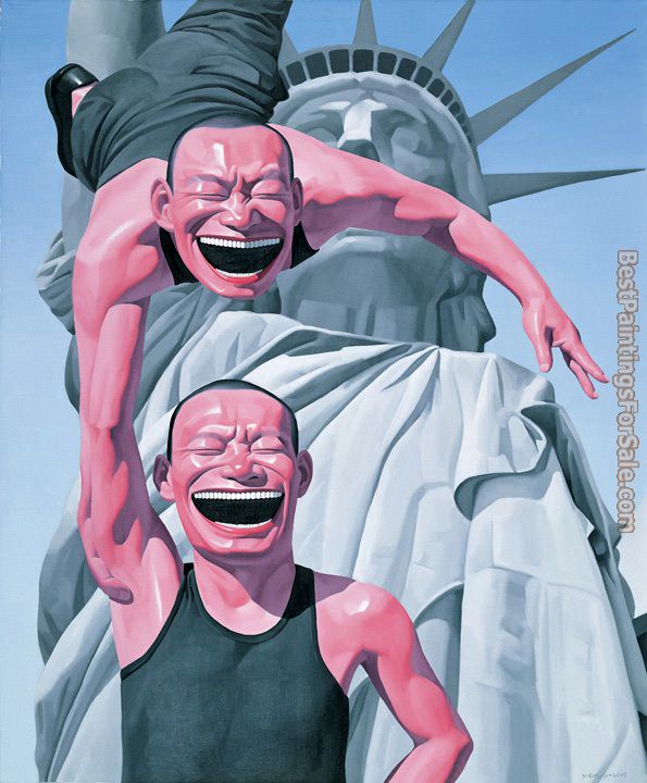 Yue Minjun Statue of Liberty Painting | Best Paintings For Sale