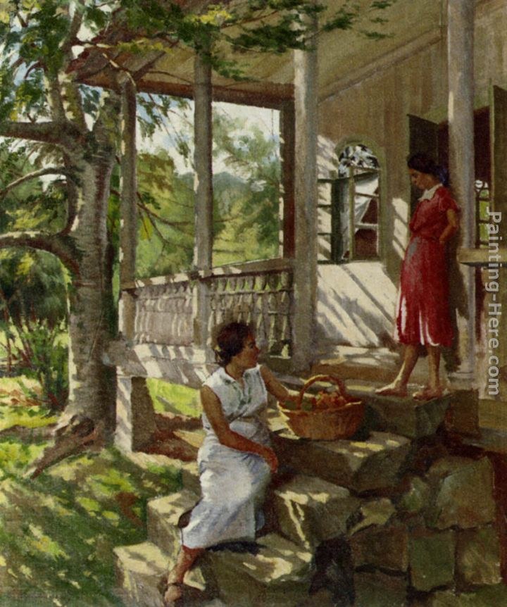 Constantin Alexeievitch Korovin On The Veranda Painting | Best ...