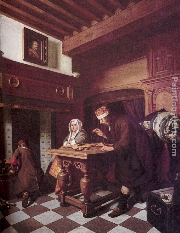 Cornelis de Man The Gold Weigher Painting | Best Paintings For Sale
