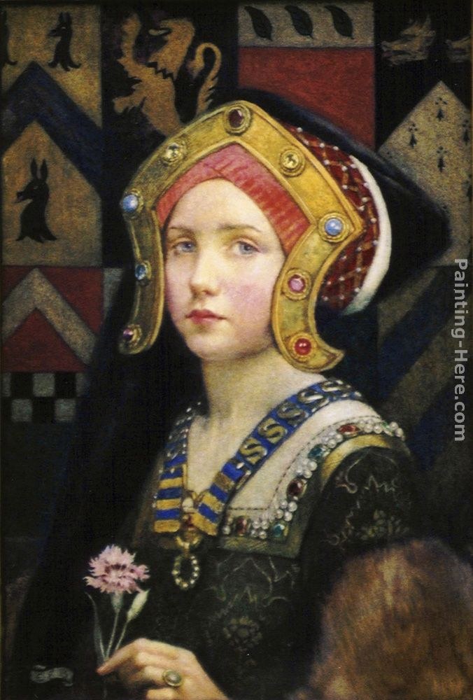 Eleanor Fortescue-Brickdale Head of a Tudor Girl Painting | Best ...