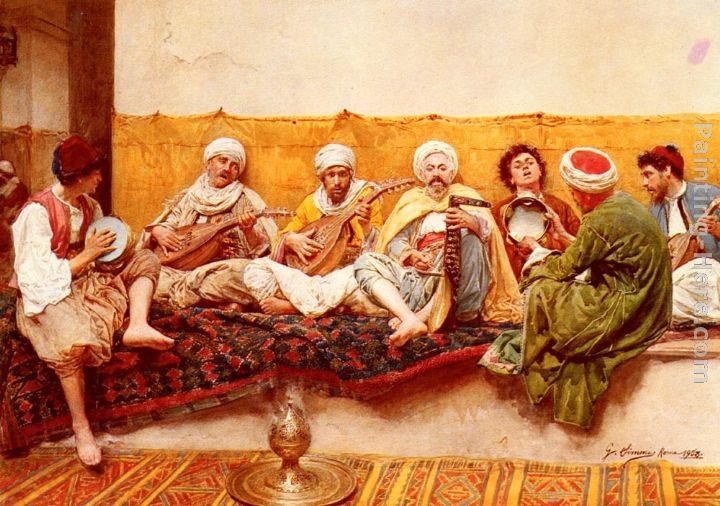 Gustavo Simoni An Arab Soldier Painting | Best Paintings For Sale