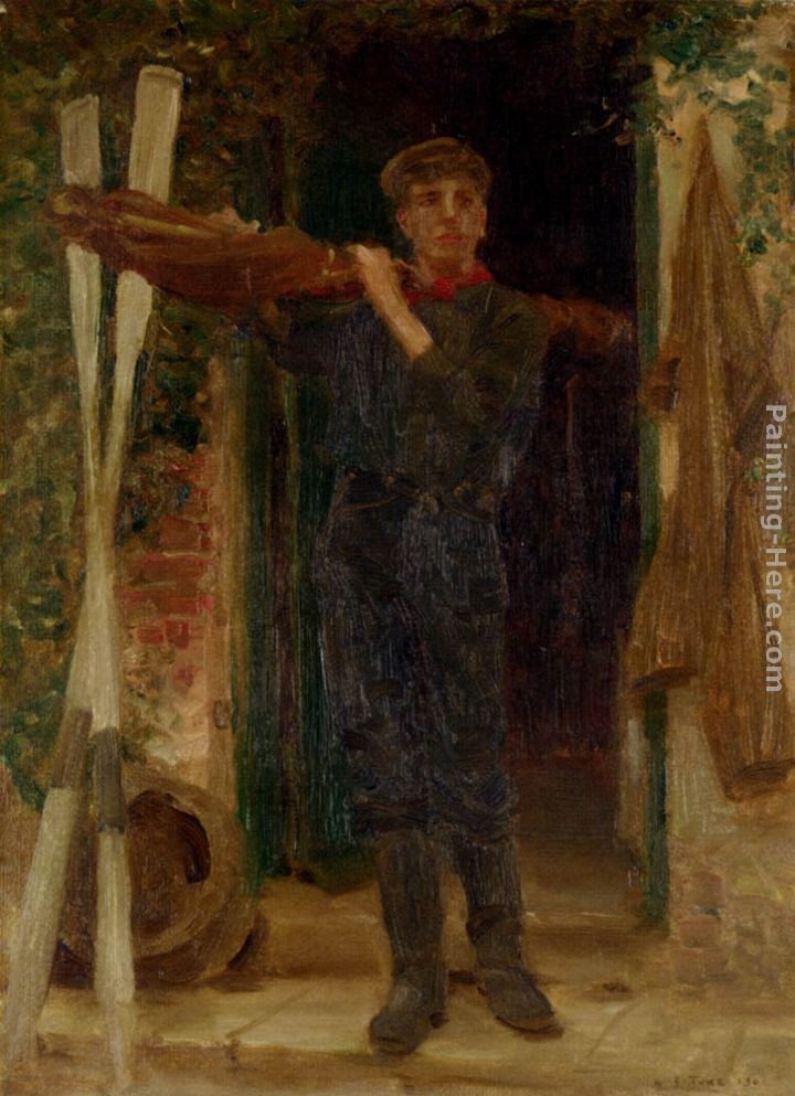 Henry Scott Tuke Portrait of Georgia Fouracre Painting | Best Paintings ...