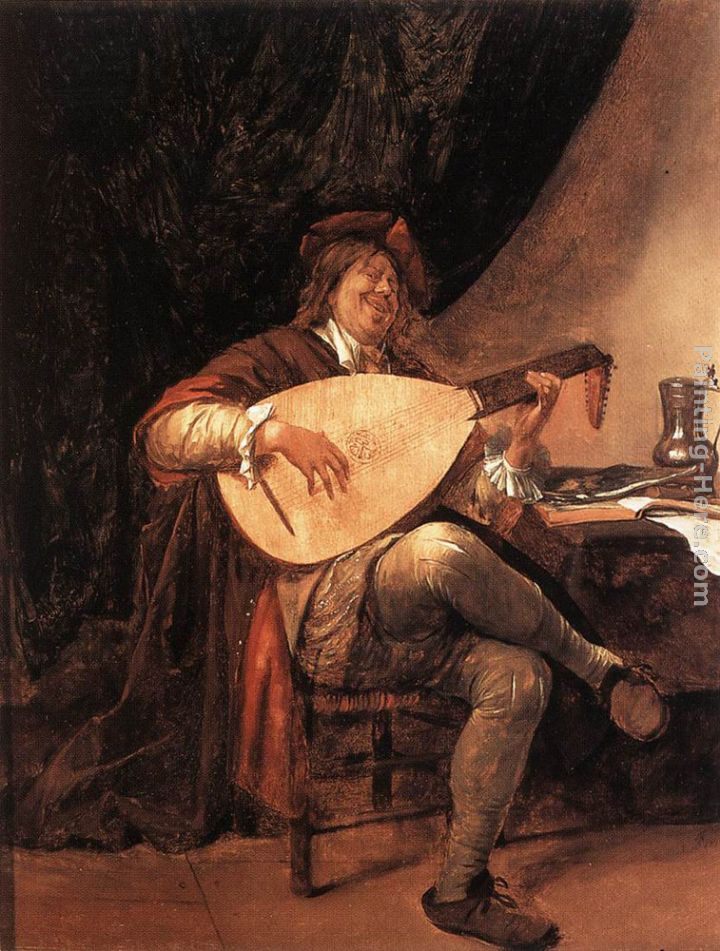 Jan Steen Self-Portrait as a Lutenist Painting | Best Paintings For Sale