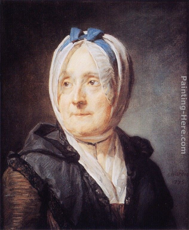 Jean Baptiste Simeon Chardin Portrait of Madame Chardin Painting | Best ...