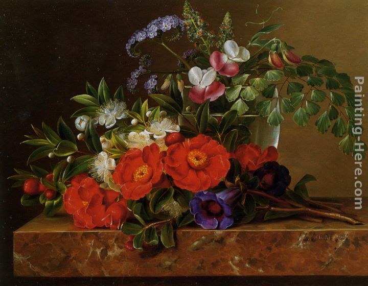 Johan Laurentz Jensen Still life with roses Painting | Best Paintings ...