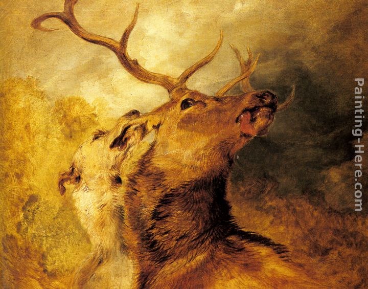 Sir Edwin Henry Landseer Stag and Hound Painting | Best Paintings For Sale