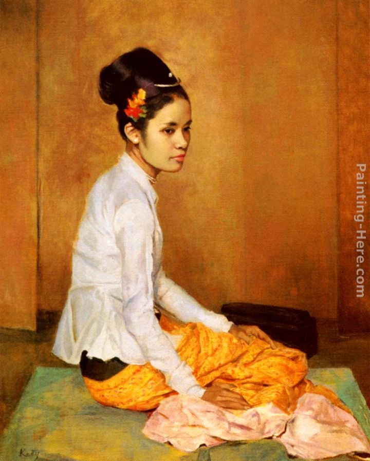 Sir Gerald Kelly Burmese Pearl Painting | Best Paintings For Sale