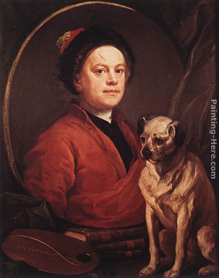 William Hogarth The Painter and his Pug Painting | Best Paintings For Sale
