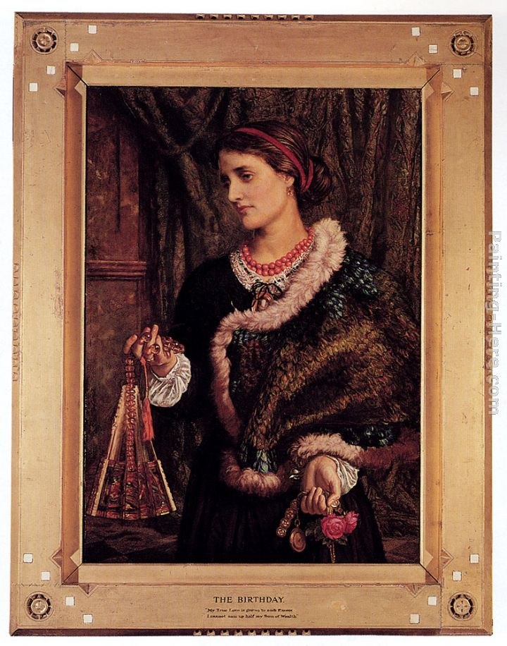 William Holman Hunt The Birthday A Portrait Of The Artist's Wife, Edith ...