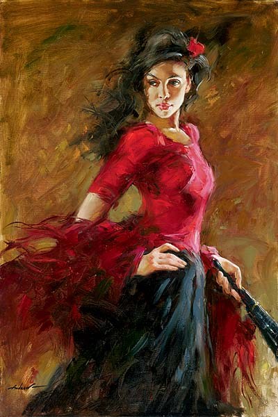 Andrew Atroshenko The Fan Dancer Painting | Best The Fan Dancer ...