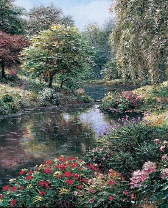 Henry Peeters Longmeadow Pond Painting | Best Longmeadow Pond Paintings ...