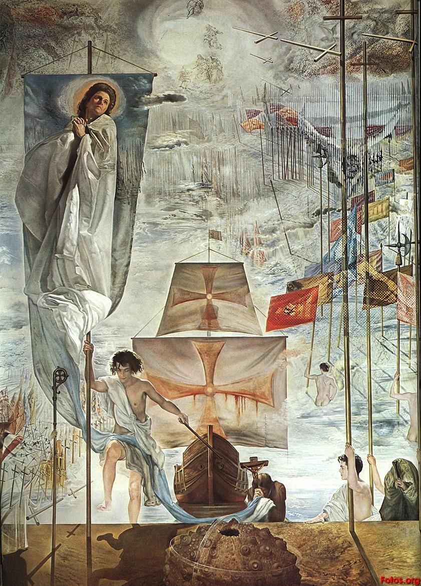 Salvador Dali The Discovery of America by Christopher Columbus Painting ...