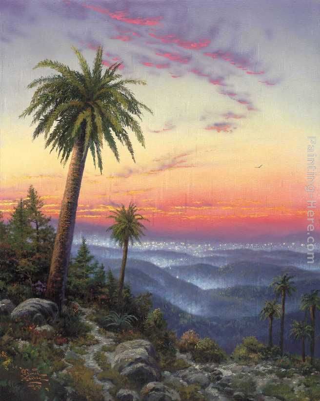 Thomas Kinkade Desert Sunset Painting | Best Desert Sunset Paintings ...