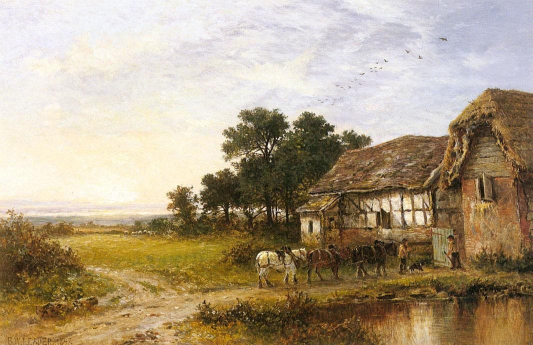 Benjamin Williams Leader Returning Home Painting | Best Paintings For Sale