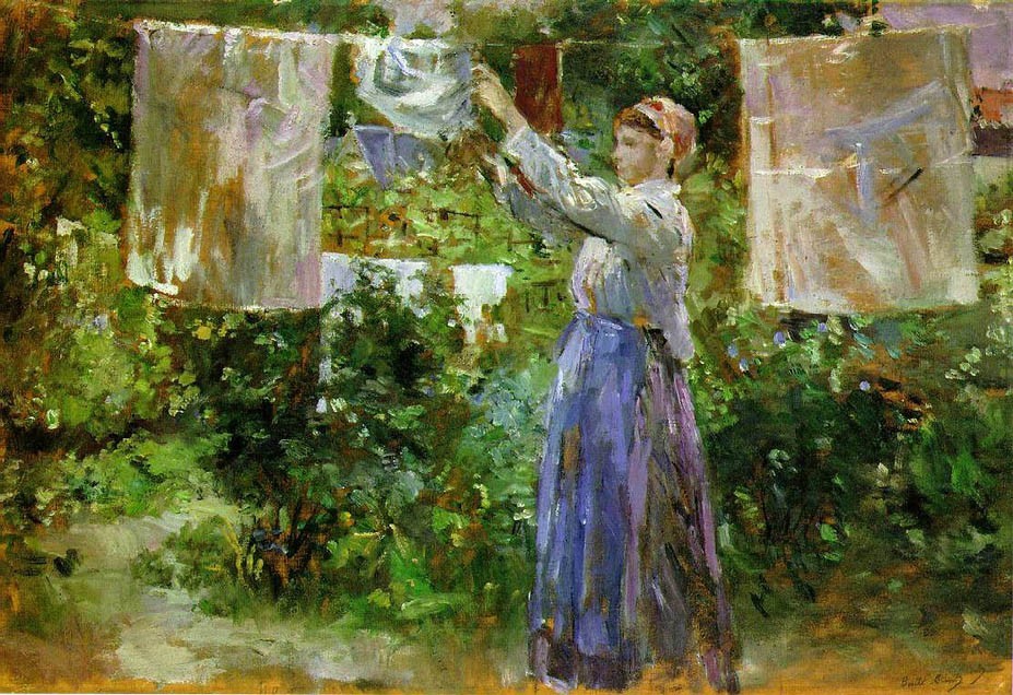 Berthe Morisot Peasant Hanging out the Washing Painting | Best ...