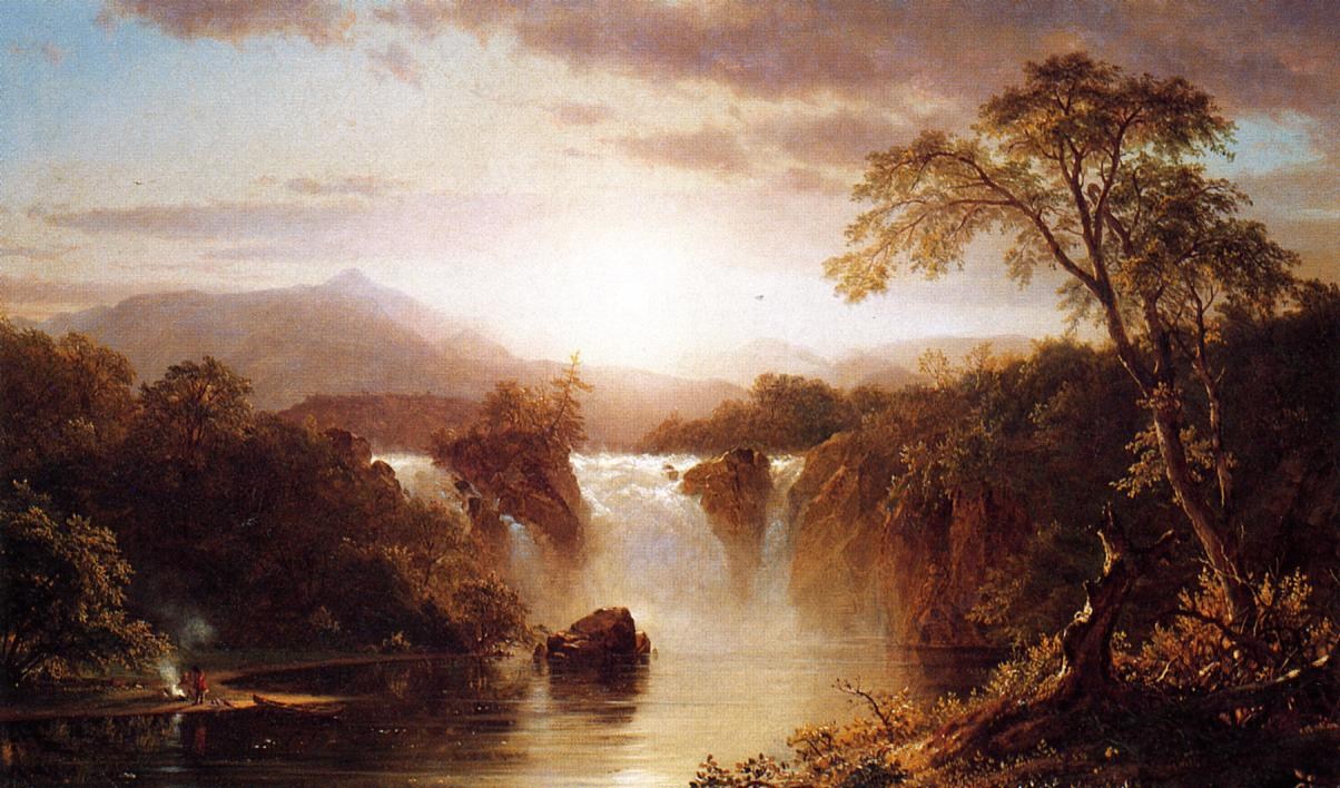 Frederic Edwin Church Landscape with Waterfall Painting | Best ...